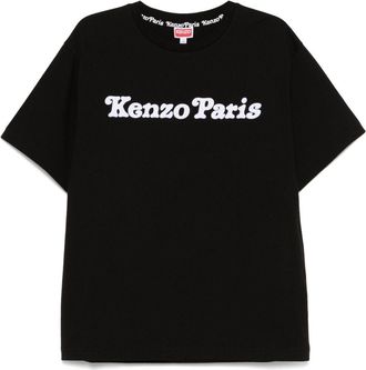 Kenzo x Verdy T-Shirt mit beflocktem Logo - Schwarz