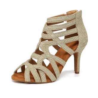 Generic Chaussures de danse latine pour femme - Chaussures de danse latine &agrave; bout ouvert - Chaussures de danse pour salle de bal, tango, spectacle, salsa - Gr