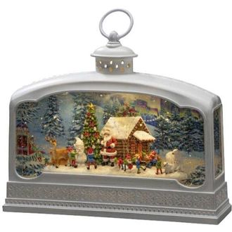 Konstsmide [GEBRAUCHT] B-Ware Konstsmide 4290 200 Led Laterne Weihnachtsmann Mit Tieren Mit Wasser Gef&uuml;llt Tim