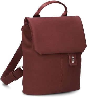 zwei Kleiner Damenrucksack Mademoiselle.M MR45 Mini-Rucksack 2 Liter klassisch-eleganter Daypack mit Magnet-Verschlussklappe, Rei&szlig;verschlussfach am R&uuml;cken 