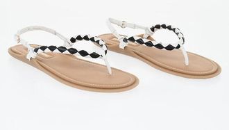 Miu Miu Leather Thong Slingback Sandals size 36