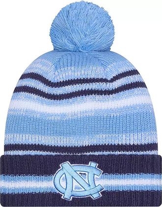 New Era North Carolina Tar Heels Onfield Sportm&uuml;tze mit B&uuml;ndchen, gestreift, College-Strickm&uuml;tze - NCAA UNC Cheer Cuff Knit Cap