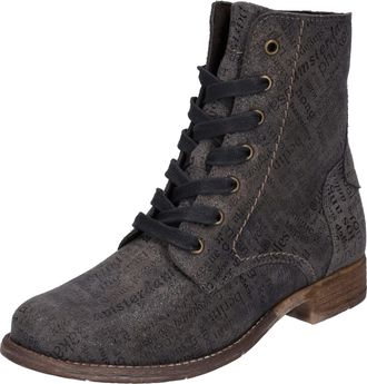 Josef Seibel Damen Schnürstiefeletten Sienna 82,Weite G (Normal),Wechselfußbett,reißverschluss,Stiefel,Bootee,Booties,Grau (Graphit),41 EU