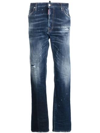 Dsquared2 jean &agrave; coupe droite - Bleu