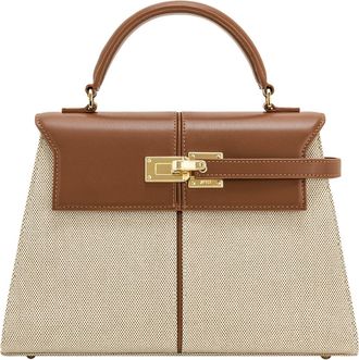 JW PEI Damen Elise Handtasche - Braunes Canvas - Gro&szlig;e