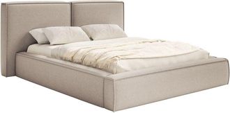 Selsey Selsey Tilves - Polsterbett 160x200 mit Bettkasten, Lattenrost, Chenille, beige