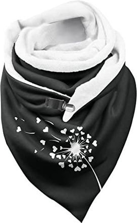 Generic &Eacute;charpe dhiver 2025 avec imprim&eacute; pissenlit - Unisexe - Pour homme et femme, E, Taille unique