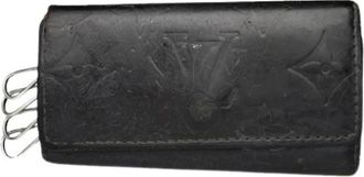 Louis Vuitton unisex, Pre-owned, Noir, Taille: ONE Size Porte-cl&eacute;s en cuir Pre-owned