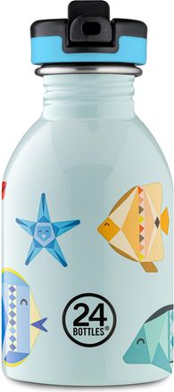 24 Bottles Kids Bottle Trinkflasche für Kinder, Grundschule und Kindergarten, 250 ml, Flasche mit Verschluss, 100% luftdicht, Trinkflaschen aus Edelstahl, italie