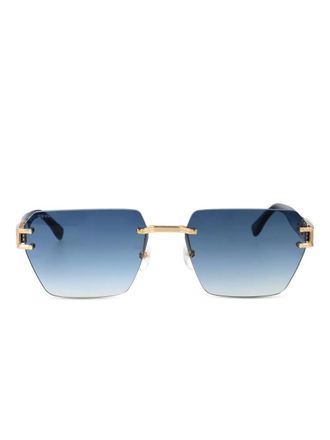 Dsquared2 Eyewear Geometrische Sonnenbrille mit Logo-Detail - Blau