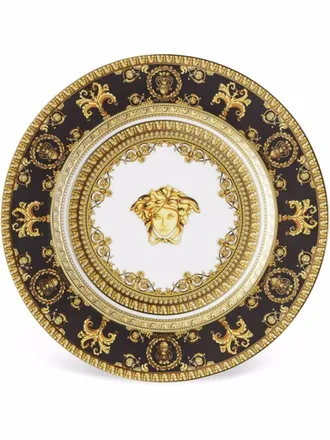 Versace assiette Baroque Nero (18 cm) - Blanc