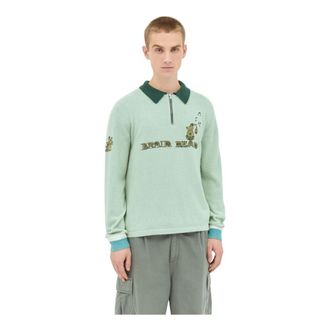 Brain Dead Lex Half-Zip Sweatshirt - - Sweatshirts & Hoodies - Herren - Gr&uuml;n - S