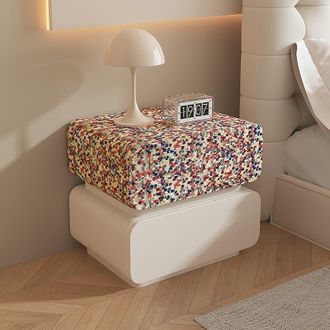 Generic Nachttisch aus Leder, moderner Nachttisch mit 2 Schubladen, luxuri&ouml;se Schlafzimmerm&ouml;bel, Sofa-Beistelltisch, moderner Nachttisch for Schlafzimmer, Woh