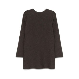 Khaite Zederbraunes Mini-Kleid mit langen &Auml;rmeln - - Dresses - Damen - Braun - M