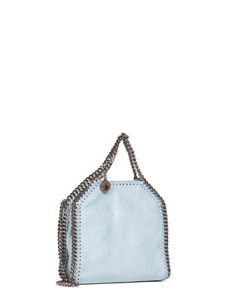 Stella McCartney Womens Tote Bag Falabella Tiny Light Blue Polyester Handbags Hand