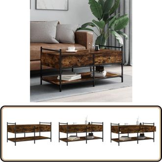 vidaXL Couchtisch R&auml;uchereiche 99x50x50 cm Holzwerkstoff - Couchtisch - Wohnzimmerstil - Holzwerkstoff M&ouml;bel - Esszimmertisch - Regal