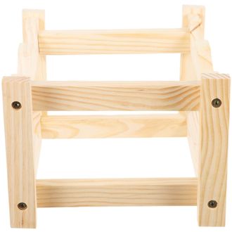 BESPORTBLE TOVINANNA Weinregal aus 2 St&ouml;ckiger Flaschenhalter f&uuml;r 4 Weinflaschen Kompakter Weinst&auml;nder f&uuml;r K&uuml;che und Stabiler Tisch Weinhalter aus Naturholz