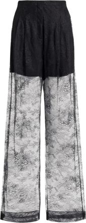 Alberta Ferretti Femme, Pantalons, Noir, Taille: 40 FR Wide Pantalons