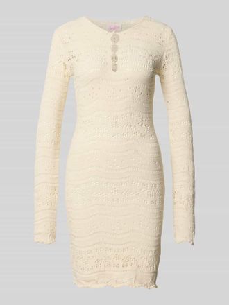 MC2 Saint Barth Knielanges Strickkleid mit kurzer Knopfleiste Modell ILANY