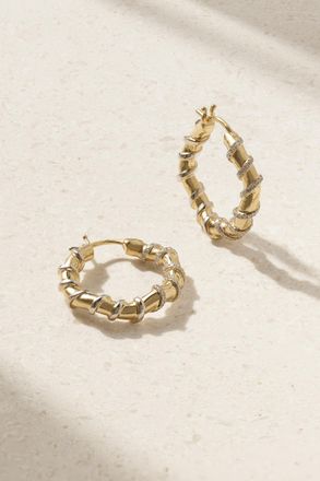 Yvonne Léon Creolen Aus 9 Karat Gold Mit Diamanten