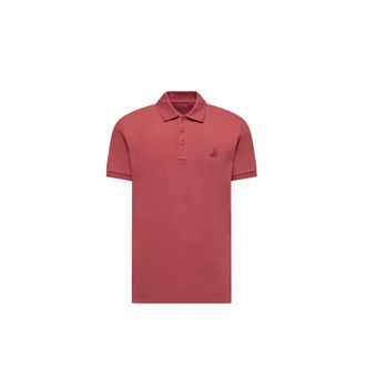 Moncler Moncler Logo Cotton Piquet Polo Shirt, Men, Red, Size: 3xl