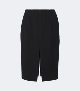 Saint Laurent Bleistiftrock aus einem Wollgemisch