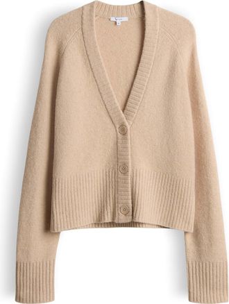 OPUS Damen Strickjacke | DASSI Regular Cardigan aus Alpaka Wollmix Macadamia, 38