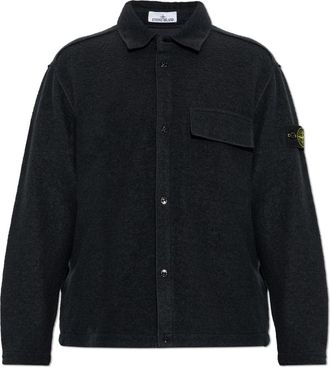 Stone Island Jacke mit Logo-Patch - - Jackets - Herren - Schwarzk - M