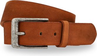 Gusti Ledergürtel Damen - Lane Hochwertiger Gürtel Damen Leder Braun im Vintage Design - Echtes Büffelleder mit edler Metallschnalle 100 cm