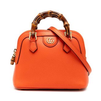 Gucci Pre-owned Leder Henkeltasche - - Pre-owned - Damen - Orange - ONE SIZE