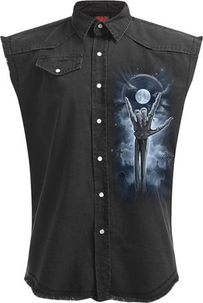 Spiral Herren M602-Workshirts Hemd mit Button-Down-Kragen, Black, XXL