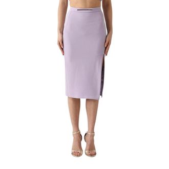 Elisabetta Franchi Femme, Jupes, Violet, Taille: 40 FR Falda Midi Malva