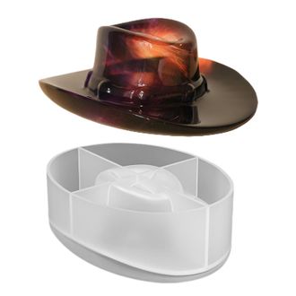 Generic Silikonform für Schokolade | Cowboyhut Form - wiederverwendbare Form für Harz, Backwerkzeug für Geburtstag, Vatertag, Abschluss, Kaffee, Bäckerei, Hau