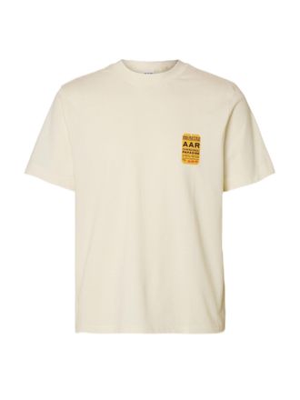 Selected Male T-Shirt mit Rundhalsausschnitt Regular Fit Print