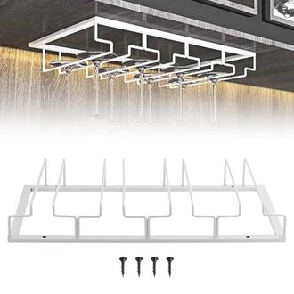 Generic lvifloae Casier &agrave; Verres &agrave; Vin SuspenduCintre &agrave; Verres &agrave; Vin Porte-gobelet &agrave; Pieds Hauts Rangement de Verres &agrave; Vin en m&eacute;tal adapt&eacute; aux Bars Blancs et 