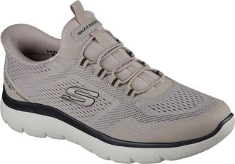 Skechers Summits Top RateSneaker f&uuml;r Herren, Taupe Mesh Schwarz TPU, 47.5 EU
