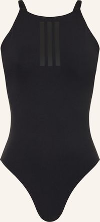adidas High-Neck-Badeanzug 3-Streifen schwarz