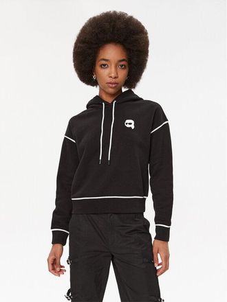 Karl Lagerfeld Sweatshirt Ikonik 2.0 235W1816 Schwarz Regular Fit