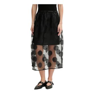 Stine Goya Gepunkteter Organza-Midi-Rock - - Skirts - Damen - Schwarzk - M