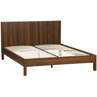 Sweeek Bett mit Lattenrost und Kopfteil 160x200cm Holzdekor