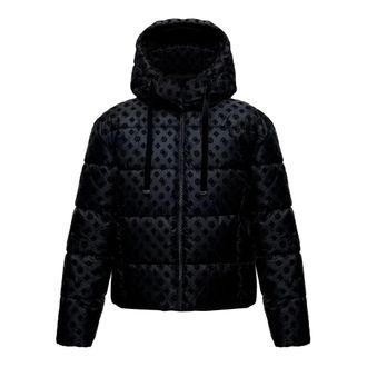 Guess New Daisy Crop Logo Puffer - - Jackets - Damen - Schwarzk - S