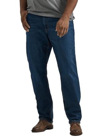 Lee Big & Tall Legendary Relaxed Straight Jean, Morelle (Night Shade), 50W / 34L Hommes