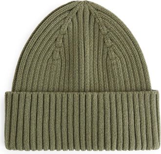 Arket Rippstrickmütze -Grün