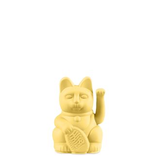 Donkey Lucky Cat Mini | Yellow - Japanische Glücksbringer Winkekatze in Gelb, 9,8 cm hoch