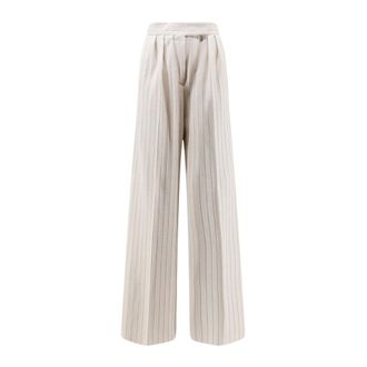 Max Mara Femme, Pantalons, Blanc, Taille: 40 FR Mxmosso Pantalons