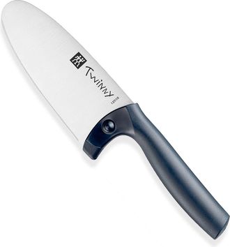 Zwilling Twinny Kinderkochmesser, 10 cm, mit Fingerschutz, Edelstahl, Abgerundete Klingenform, Kindgerechtes Design, Kunststoffgriff, Blau