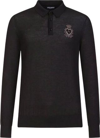 Dolce & Gabbana Homme, Tops, Noir, Taille: S Polo &Eacute;l&eacute;gant
