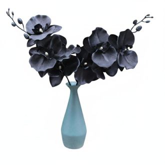 Baoblaze 3 St&uuml;ck Schmetterlings-Orchideen-Blumenarrangements, St&auml;ngel, Dekoration, k&uuml;nstliche Blumen, Blumenstr&auml;u&szlig;e, Dekorationen, Kunstblumen f&uuml;r, Schwarz