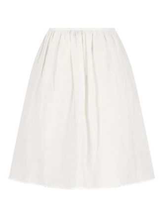 Miu Miu flap-pocket midi skirt - Wei&szlig;