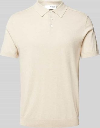 Selected Poloshirt mit elastischen Abschlüssen